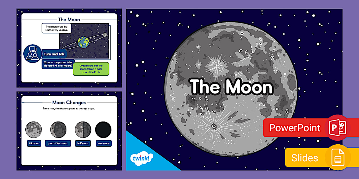 Colorful Moon Slides Presentation for Kids | Twinkl USA