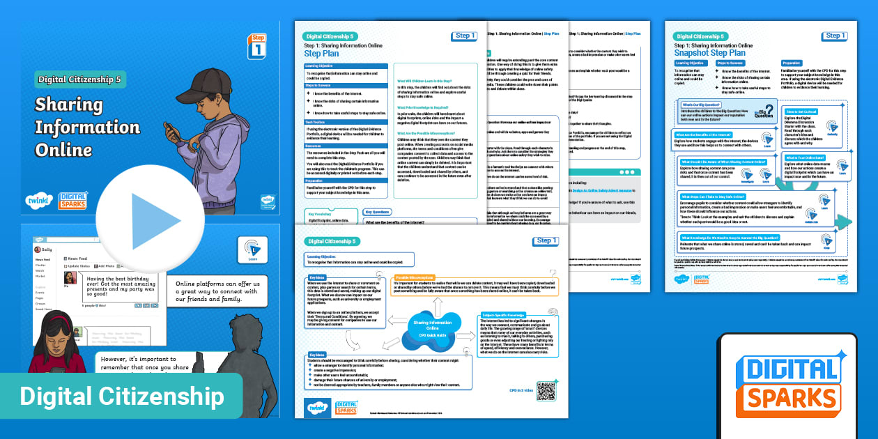 Digital Sparks: Digital Citizenship 5: Step 1 (Teacher-Made)