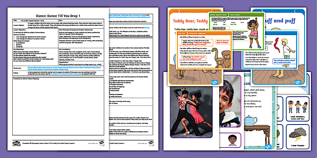 EYFS PE Dance Plan: I'm a Little Teapot (teacher made)