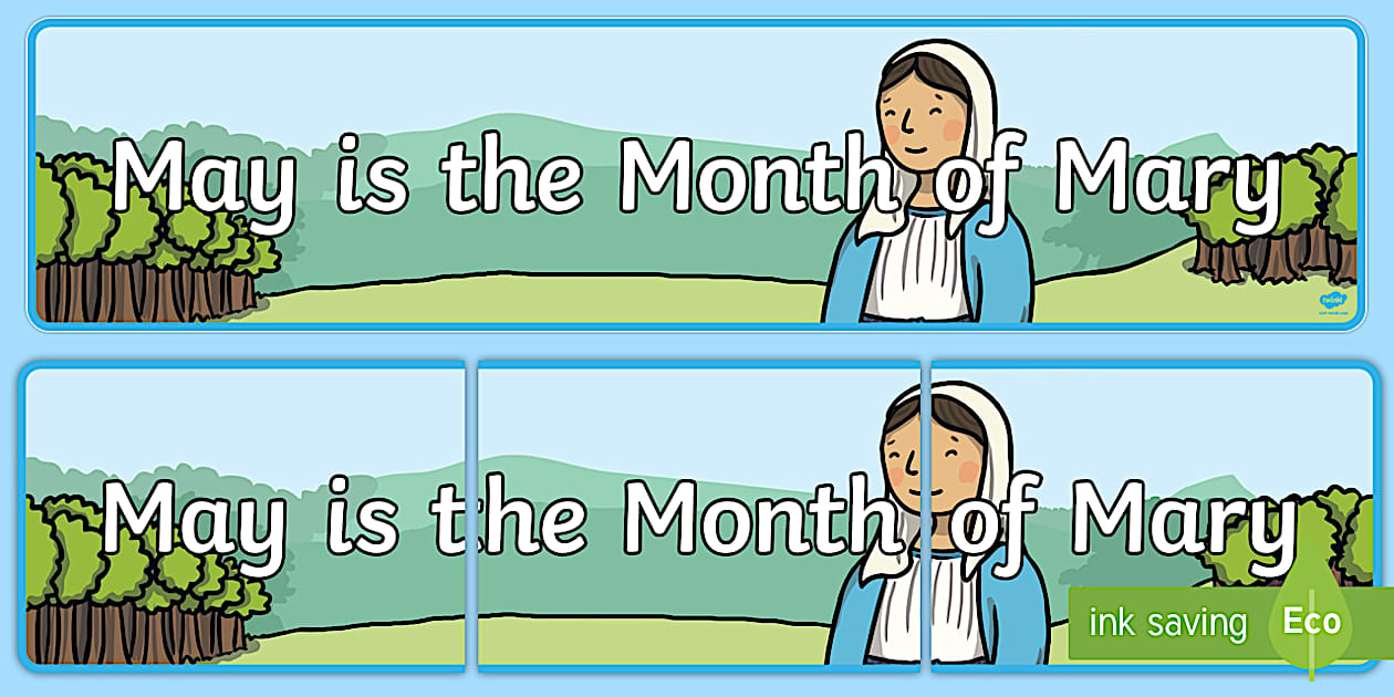 May is the Month of Mary Display Banner – Twinkl - Twinkl