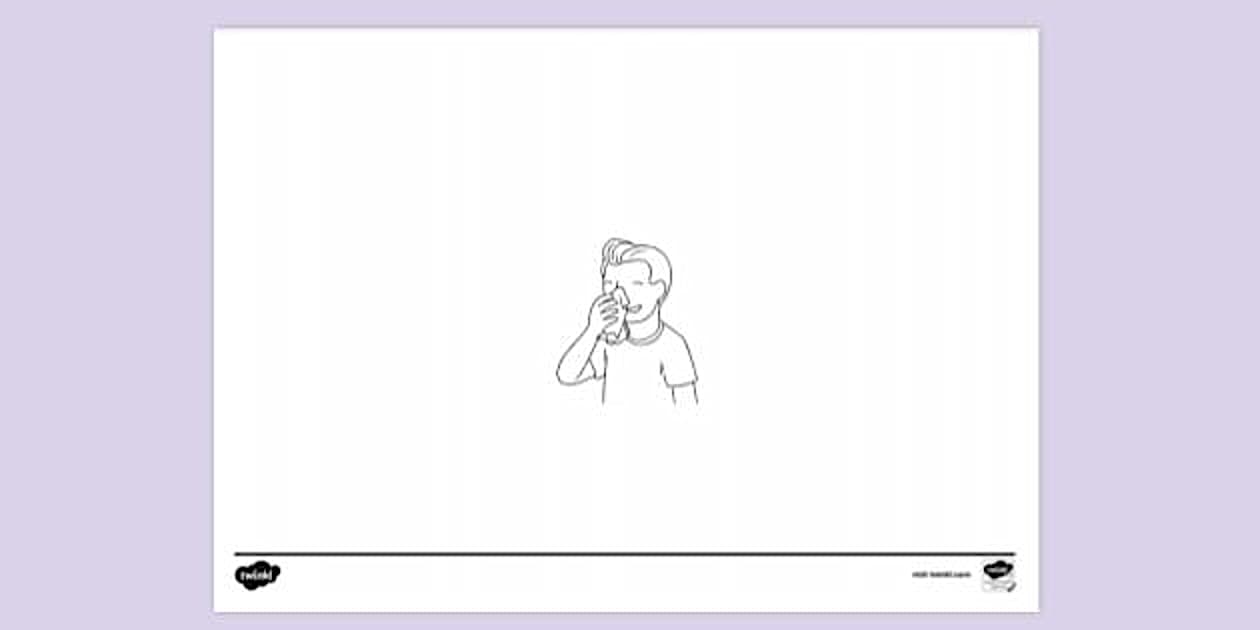 Blowing Nose Colouring | KS1 Colouring Sheets | Twinkl