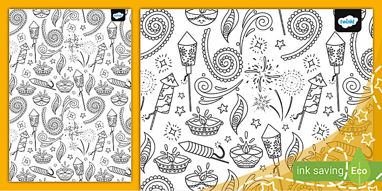 Diwali Doodle Page (teacher made) - Twinkl