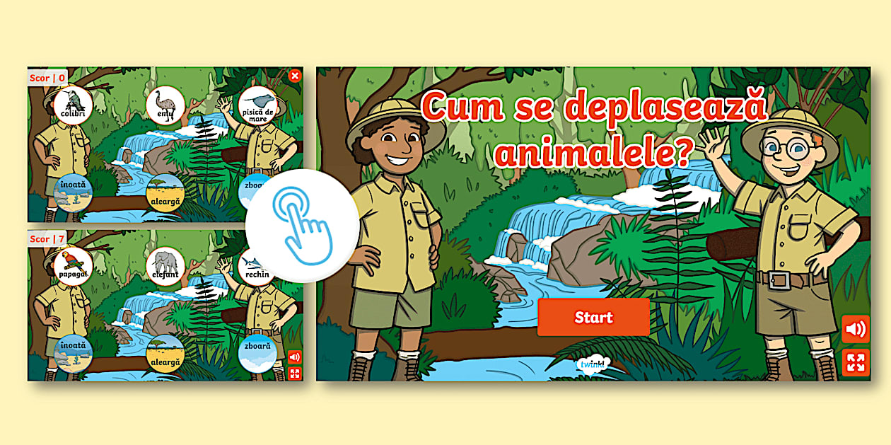 Cum se deplasează animalele? – Joc online de sortare