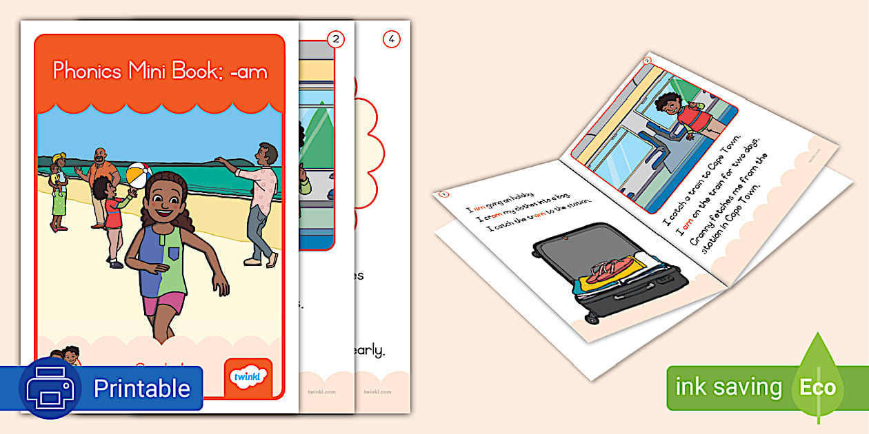 Grade 1 Mini Book: -am (Teacher-Made) - Twinkl