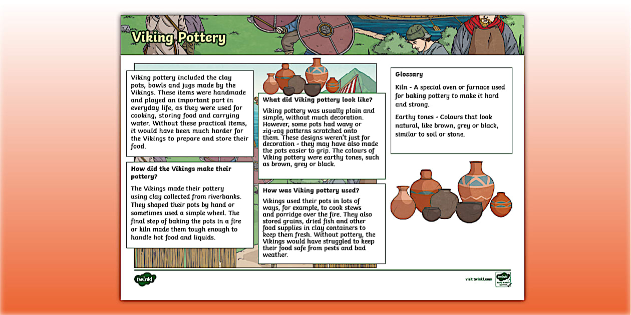 Viking Pottery Fact File (teacher made) - Twinkl