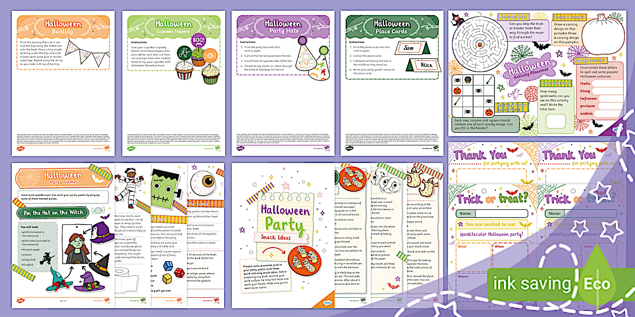 Halloween Party Pack (Ages 5 - 7) (Teacher-Made) - Twinkl