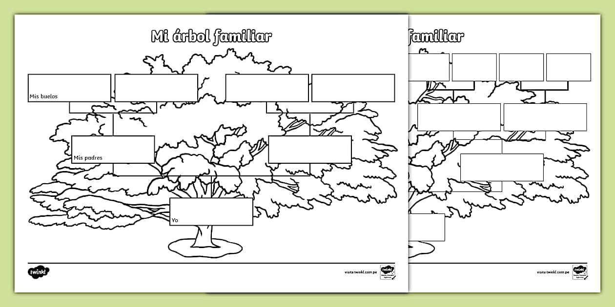 Ficha de actividad: Mi árbol genealógico | Twinkl - Twinkl