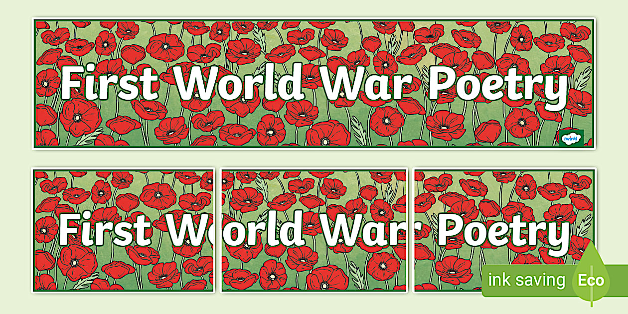 First World War Poetry Display Banner (teacher made)