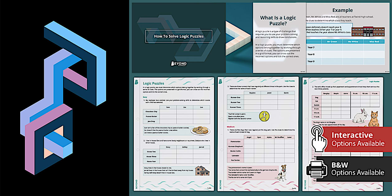 Logic Puzzles (teacher made) - Twinkl