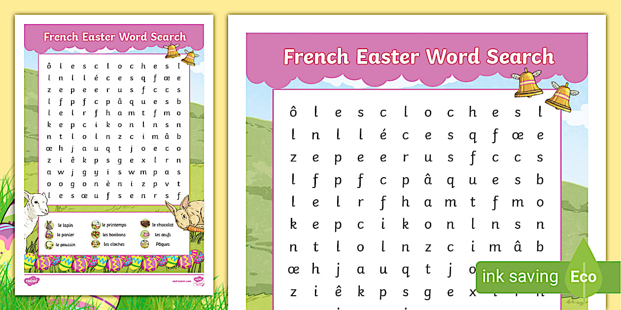 👉 French Easter Word Search - KS2 Resource (teacher made)
