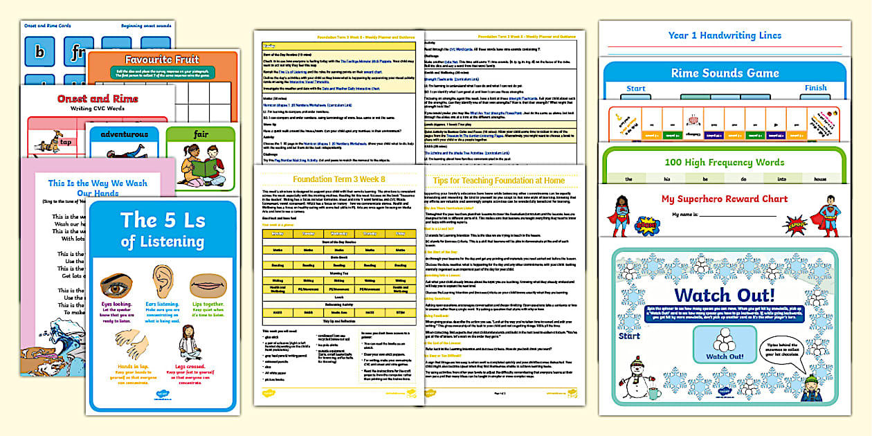 Foundation Term 3 Week 8 Remote Home Learning Pack | Primary