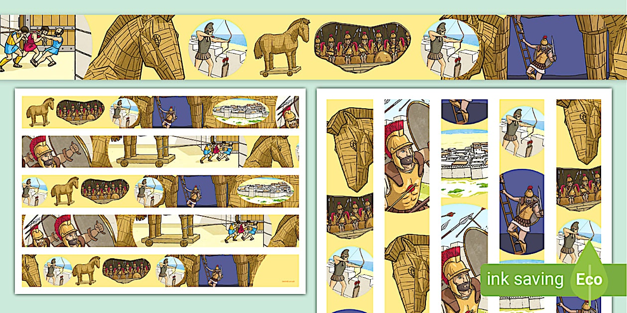 The Trojan Horse Display Borders (teacher made) - Twinkl