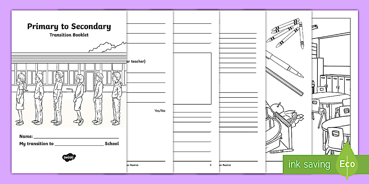 My Transition to Secondary School ASN Worksheet - Twinkl