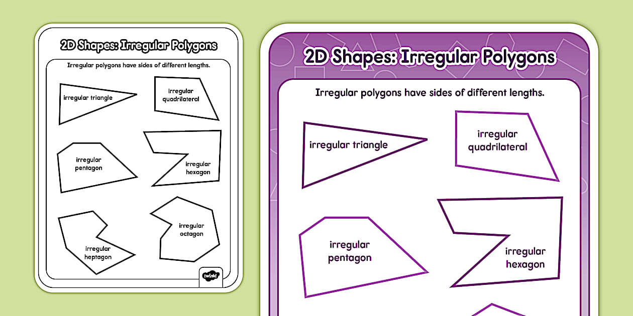 Irregular Polygon Math Activity | Geometry Poster | K-5