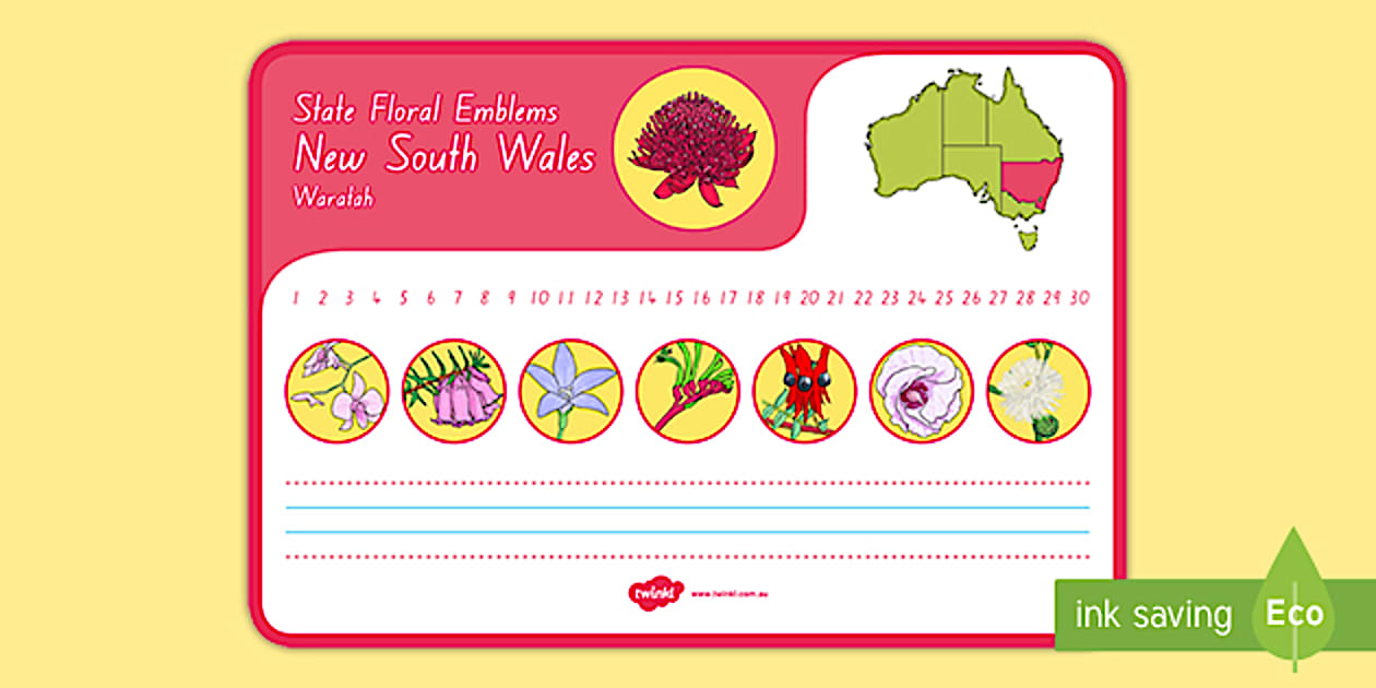 Australian States Floral Emblem New South Wales Desk Mat