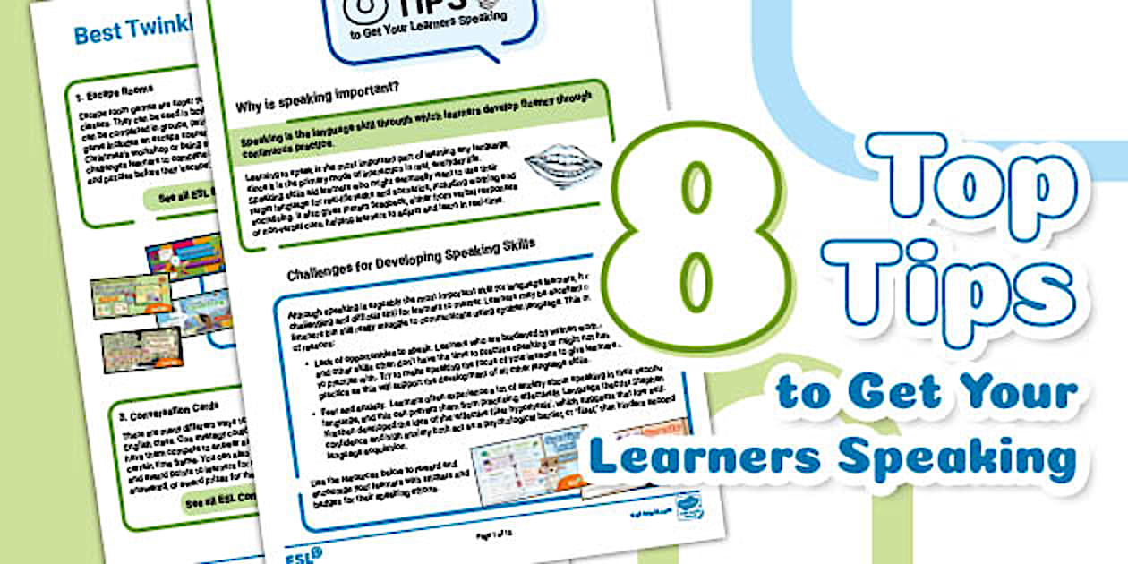 Top Tips for ESL Speaking Lessons