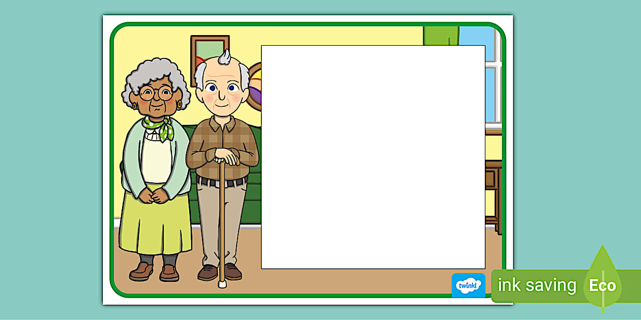 Nanny and Grandad Photo Frame (teacher made) - Twinkl