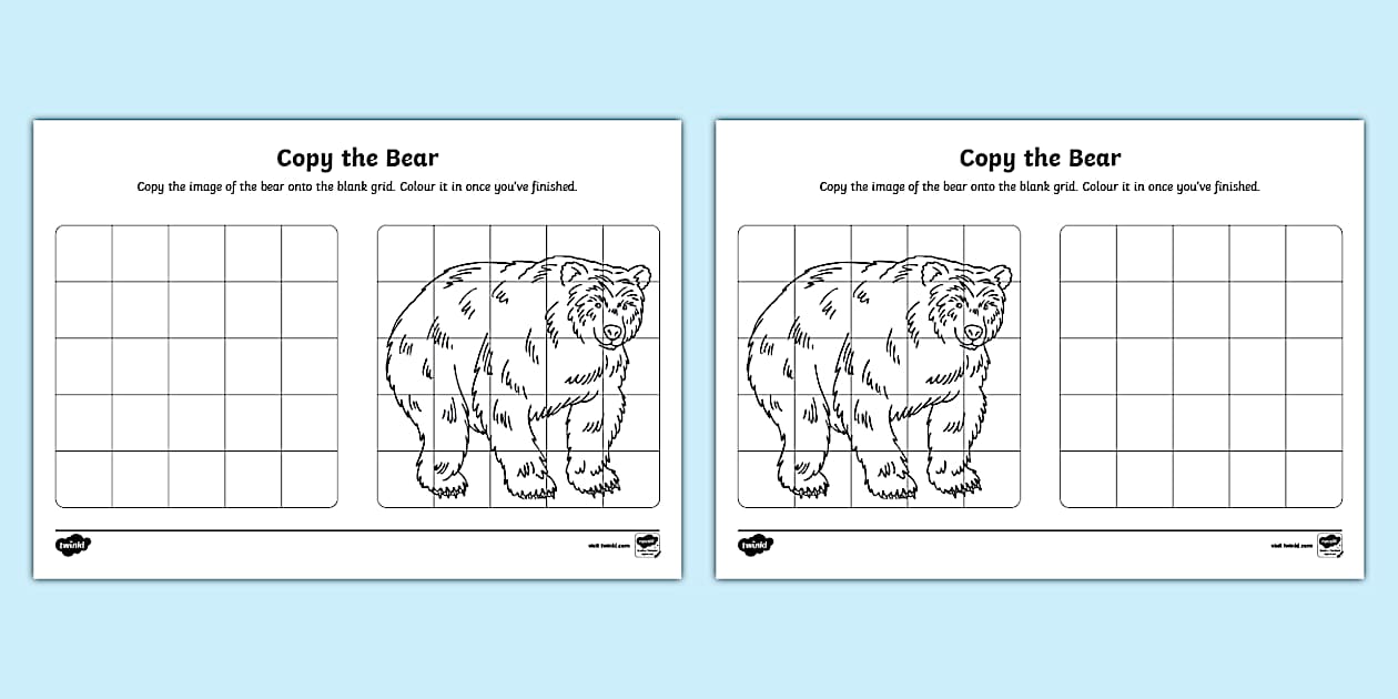 Copy the Bear Worksheet (teacher made) - Twinkl