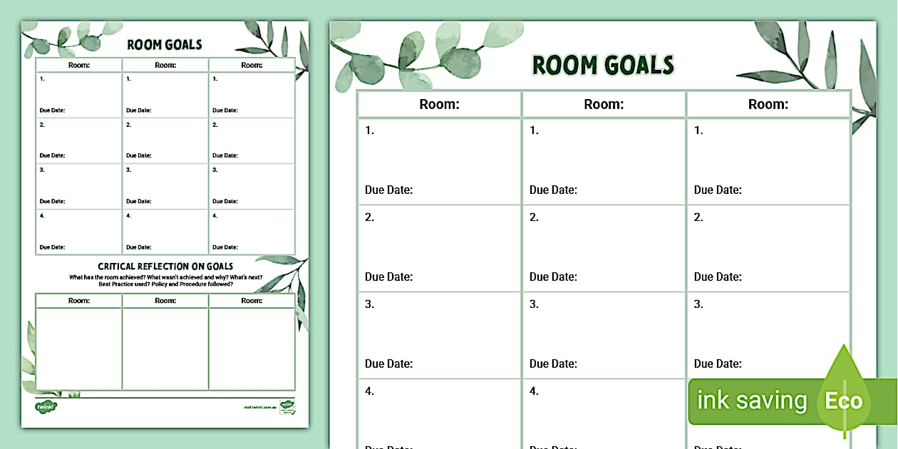 Educational Room Goals Tracker (teacher made) - Twinkl