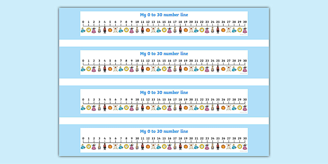 Cinderella Number Lines 0-30 (teacher made) - Twinkl