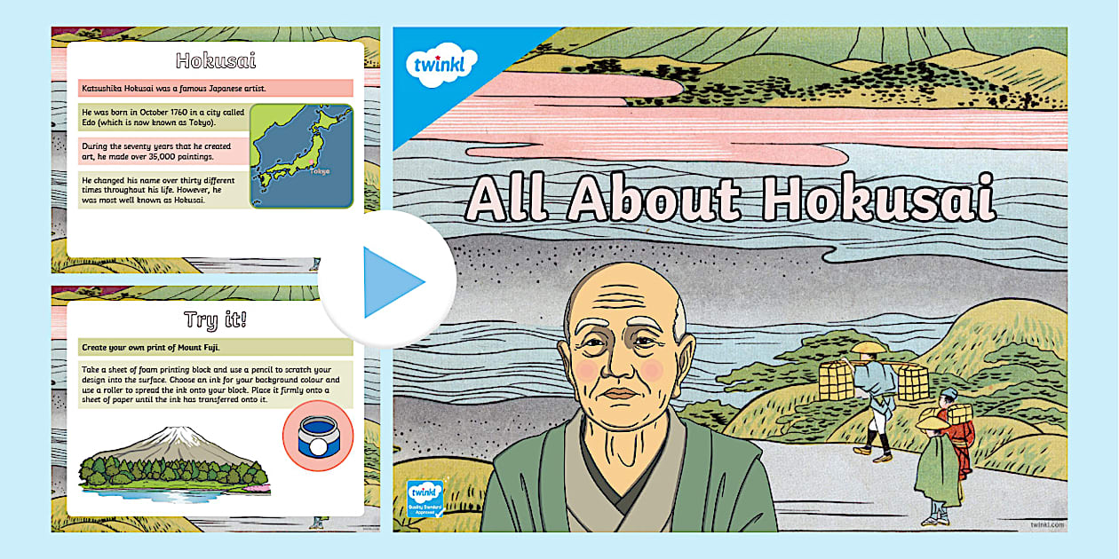 KS1 All About Hokusai PowerPoint (Teacher-Made) - Twinkl