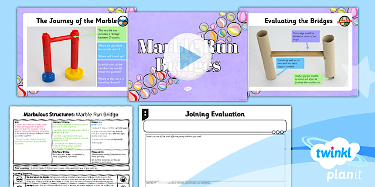 DT: Marbulous Structures: Marble Run Bridges UKS2 Lesson Pack 2