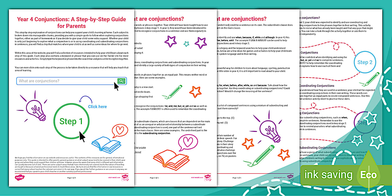 Year 4 Conjunctions: A Step-by-Step Guide for Parents