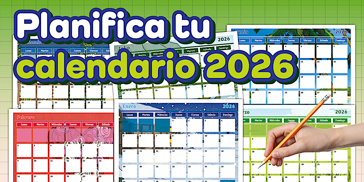 Calendario mensual para planificar el 2026