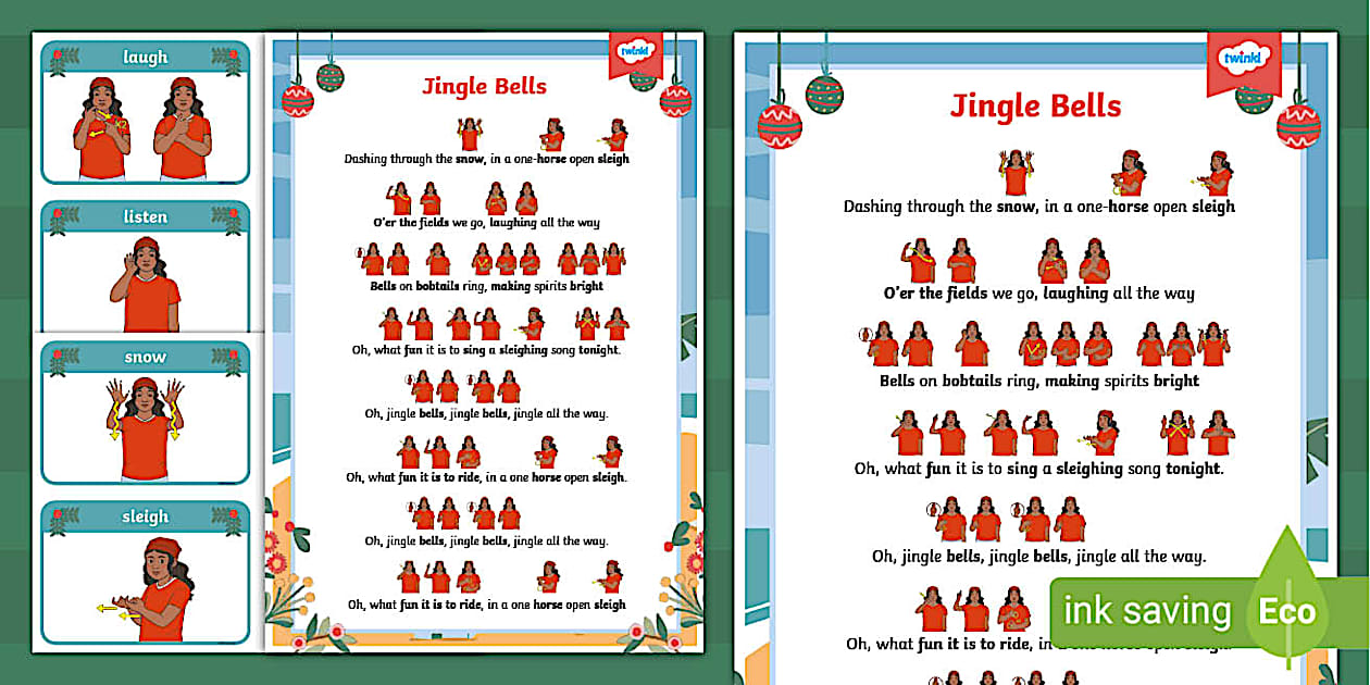 Jingle Bells with Auslan - Inclusion (Teacher-Made) - Twinkl