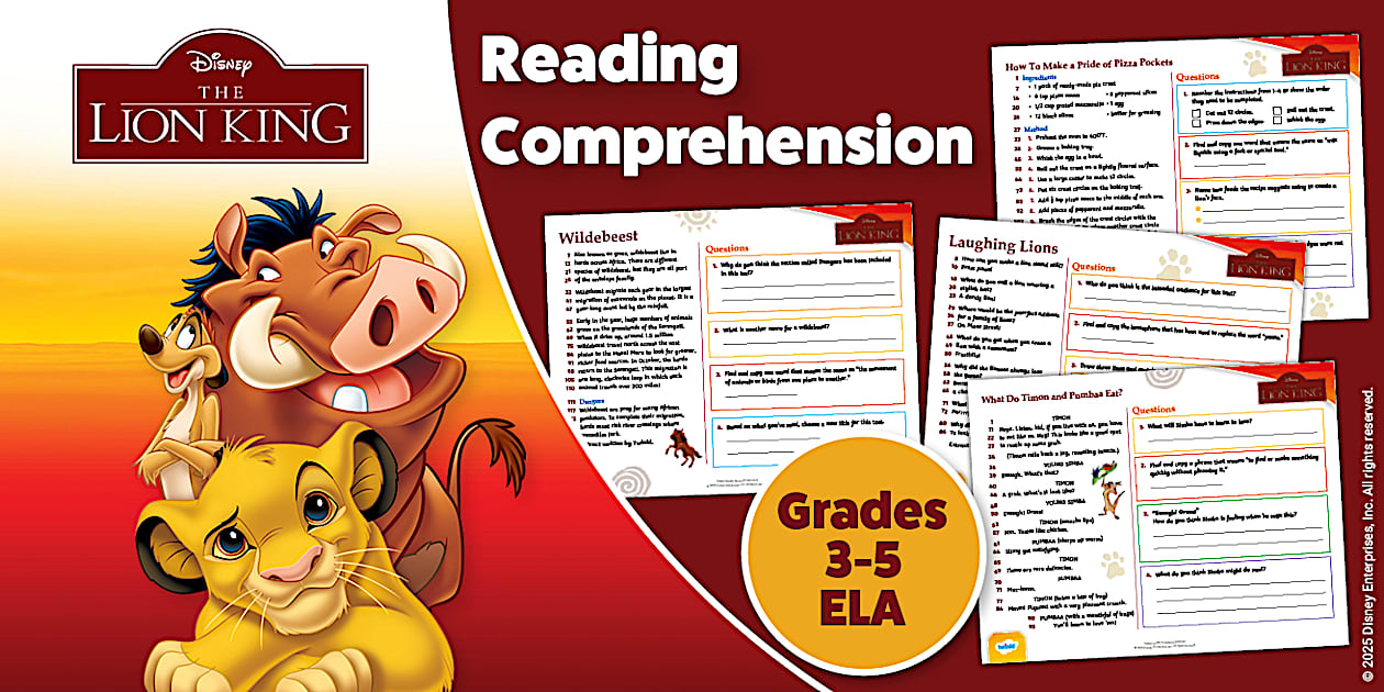 The Lion King: 60-Second Reading Passages and Questions