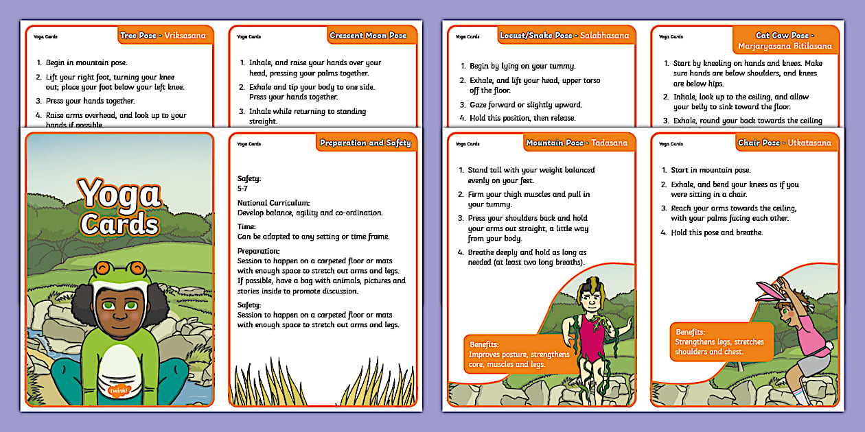 KS1 Yoga Information Cards - Teaching Resource - Twinkl