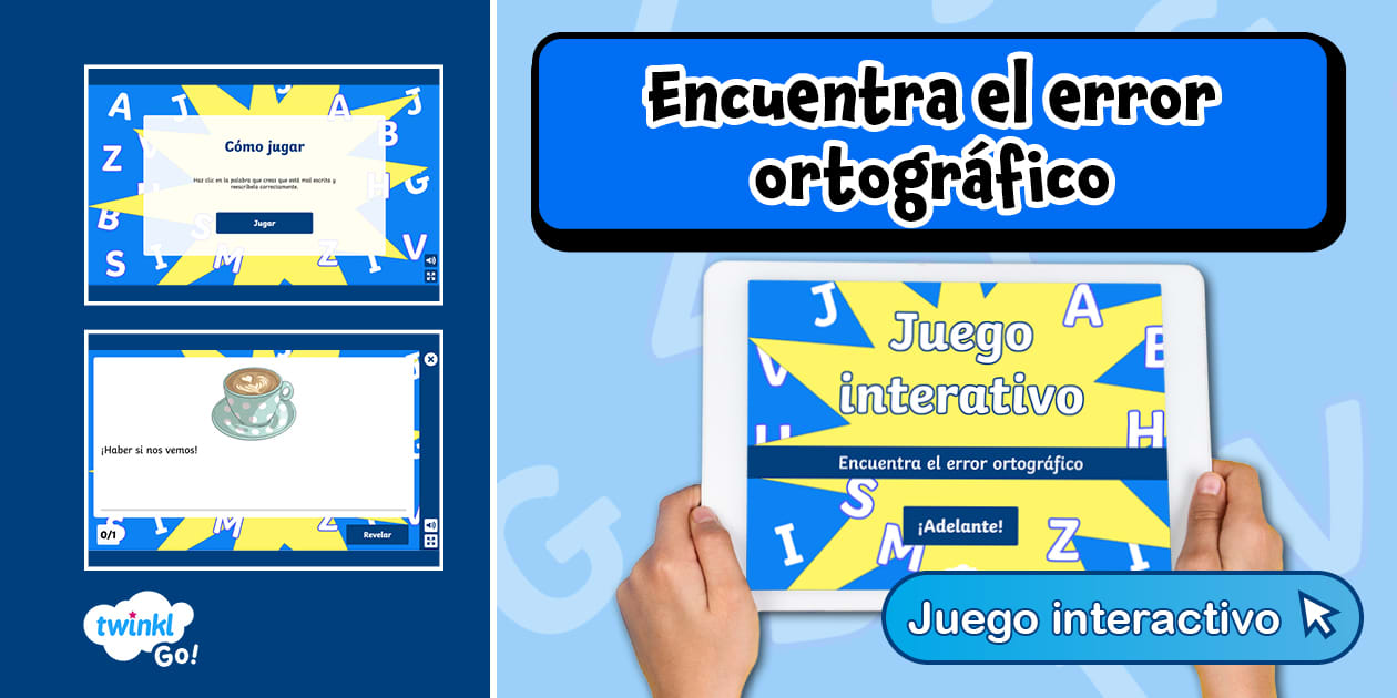 Juego interactivo: Encuentra el error ortográfico