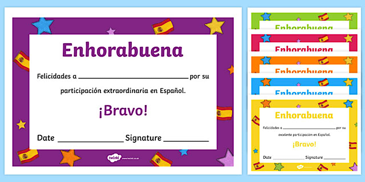 Editable Spanish End of Year Contribution Award Certificate Spanish ...