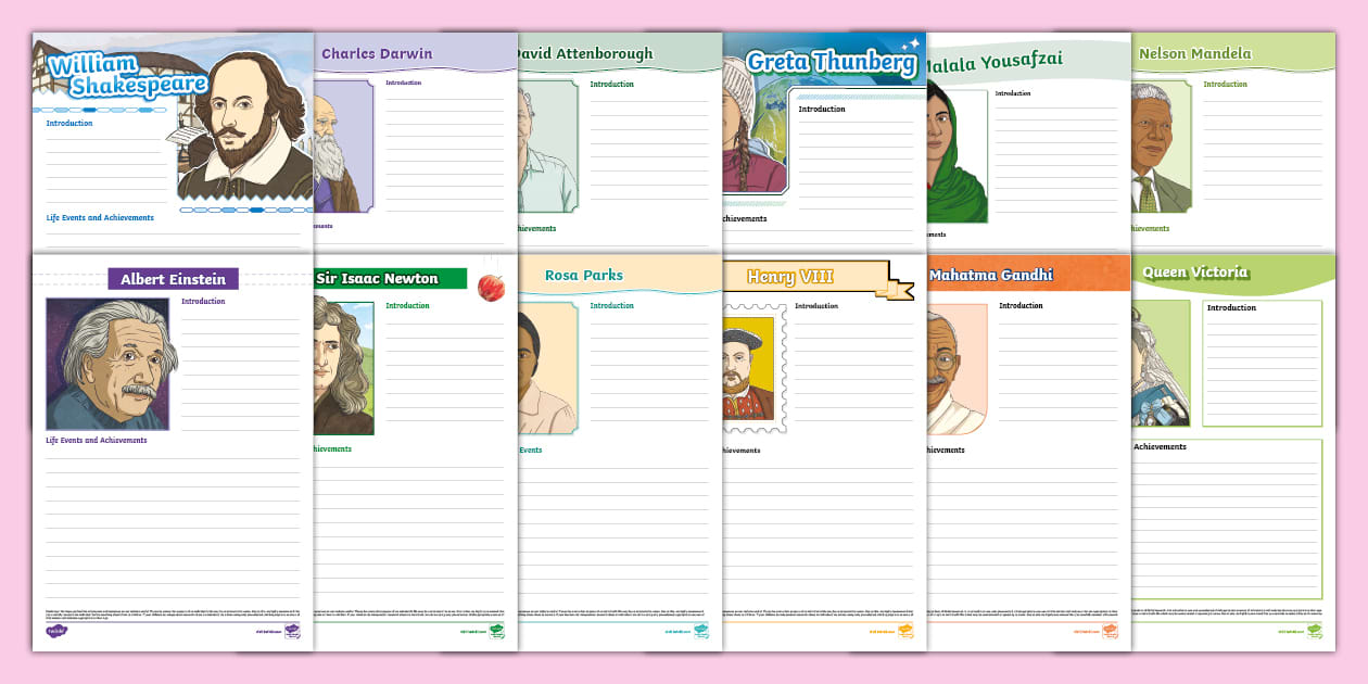 KS2 Significant Individuals Biographies Pack (teacher made)