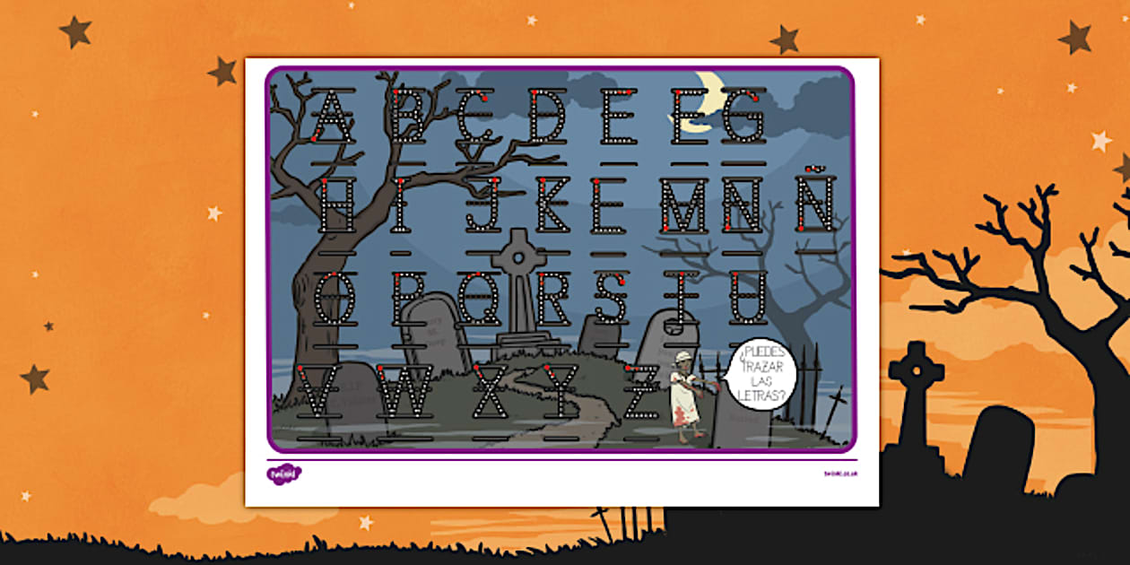 Halloween letter formation mat (teacher made) - Twinkl