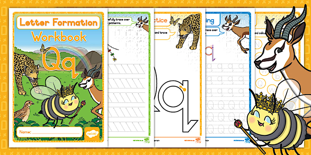 Grades 1 English -Handwriting -Booklet::Letter Formation Qq