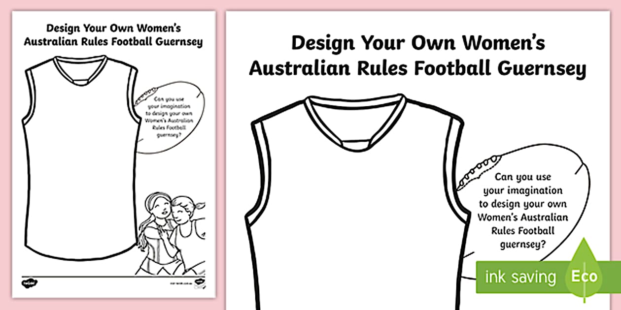 SA Design Your Own Women's Australian Rules Football Guernsey