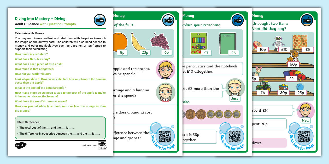 👉 Year 2 DiM: Step 7 Calculate with Money Activity Cards