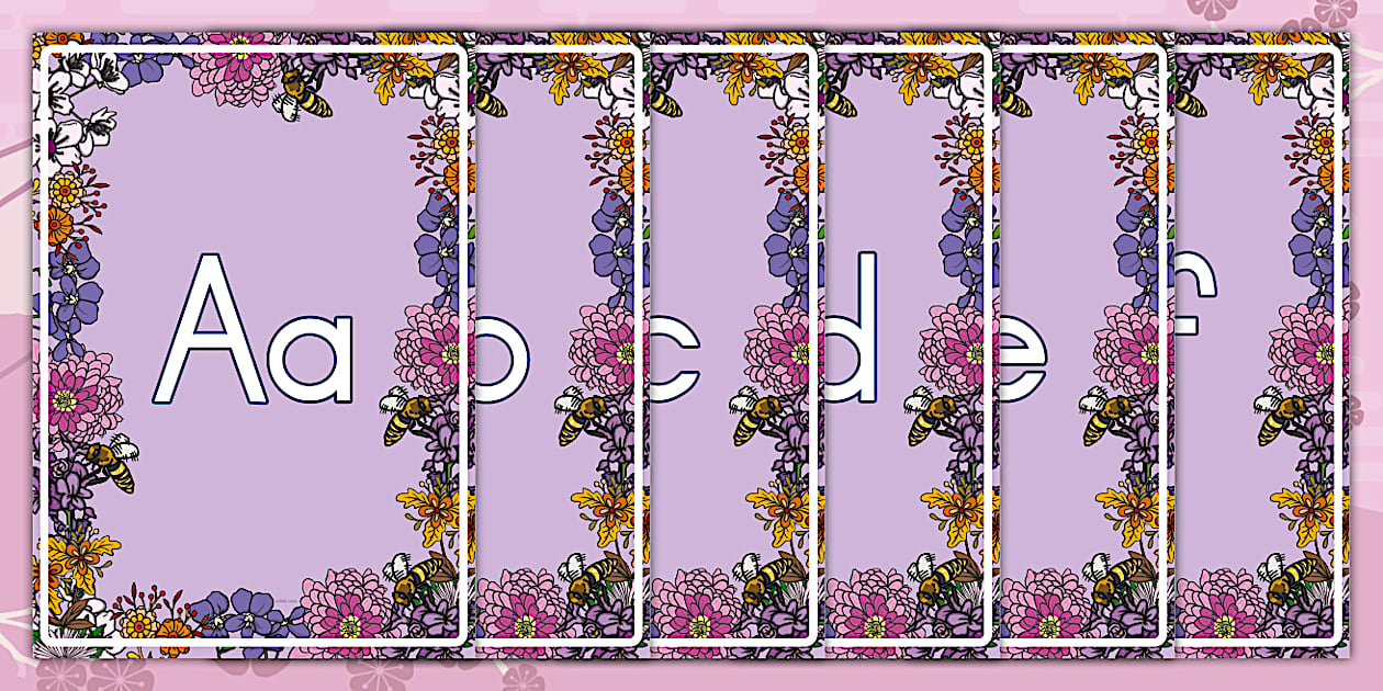 Flowers Alphabet Display Posters - Twinkl