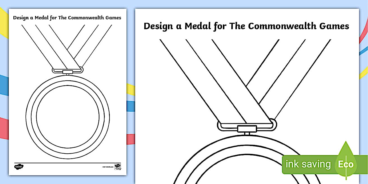 Design a Medal for The Commonwealth Games Worksheet - Twinkl