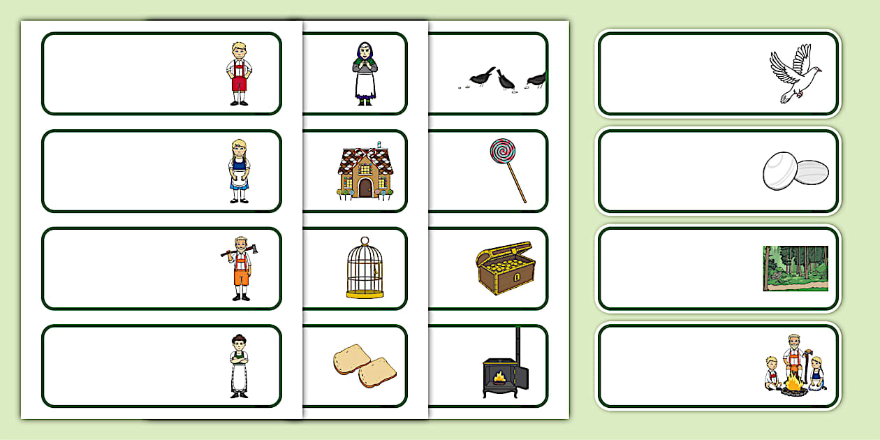 Hansel and Gretel Drawer-Peg-Name Labels (Teacher-Made)