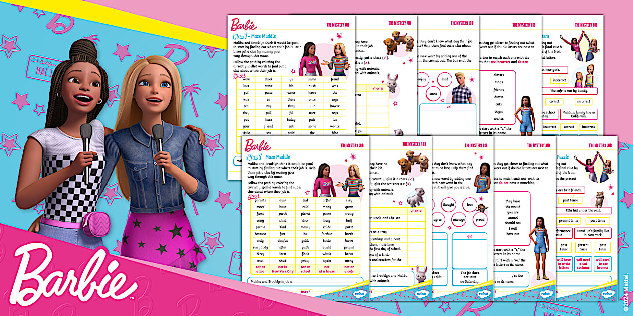 Barbie: Grammar Mystery for 1st-2nd Grade (teacher made)