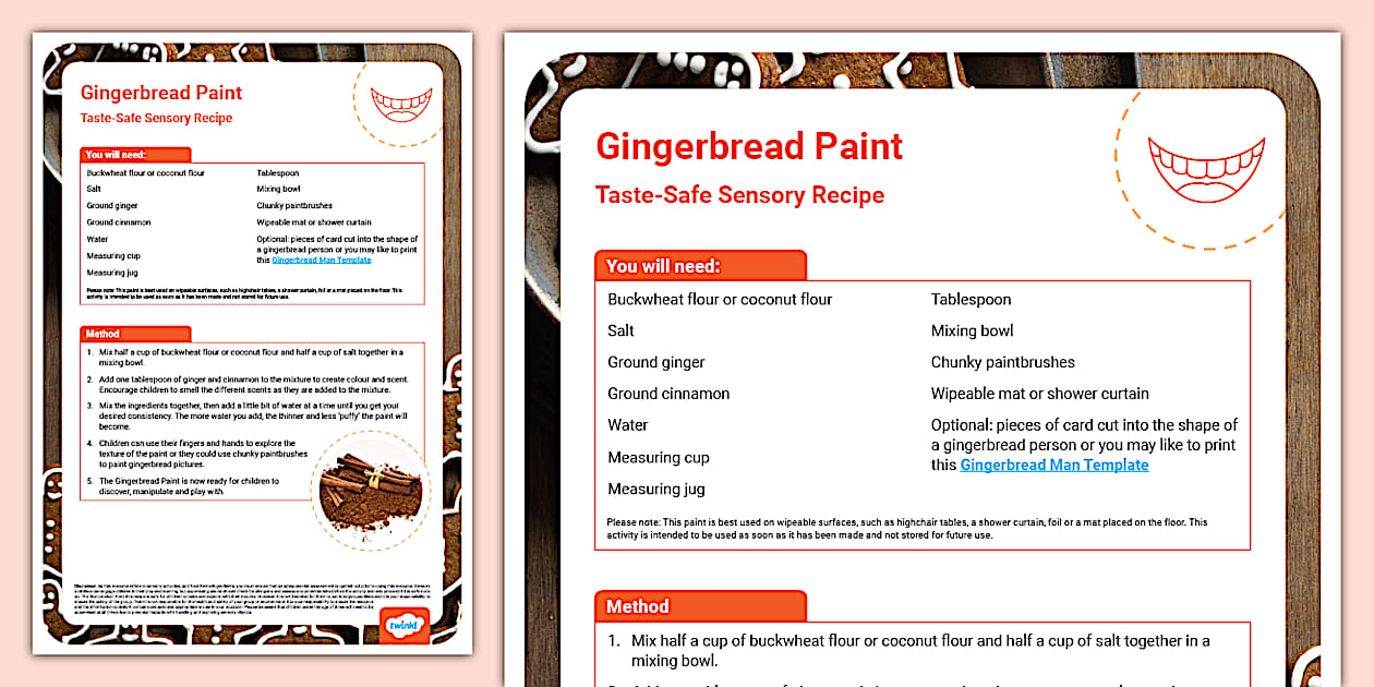 Taste-Safe Gingerbread Paint Sensory Recipe (teacher made)