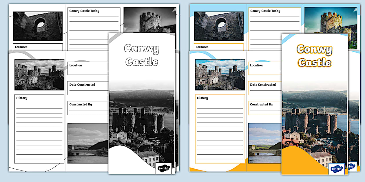 Conwy Castle Leaflet Template (teacher made) - Twinkl