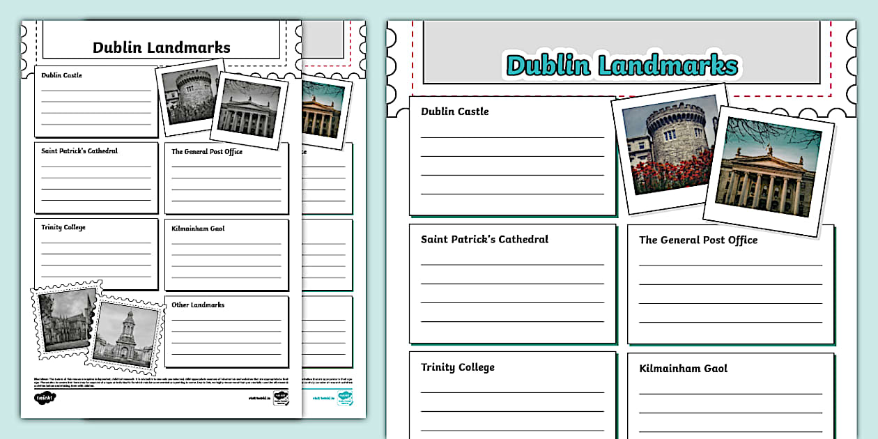 3rd-6th Class Dublin Landmarks Fact File Template - Twinkl