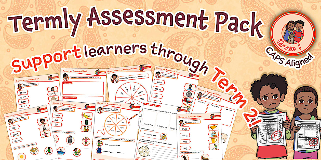 Gr 1 Phonics - T2 - Termly Assessment - Pack (CAPS Aligned)