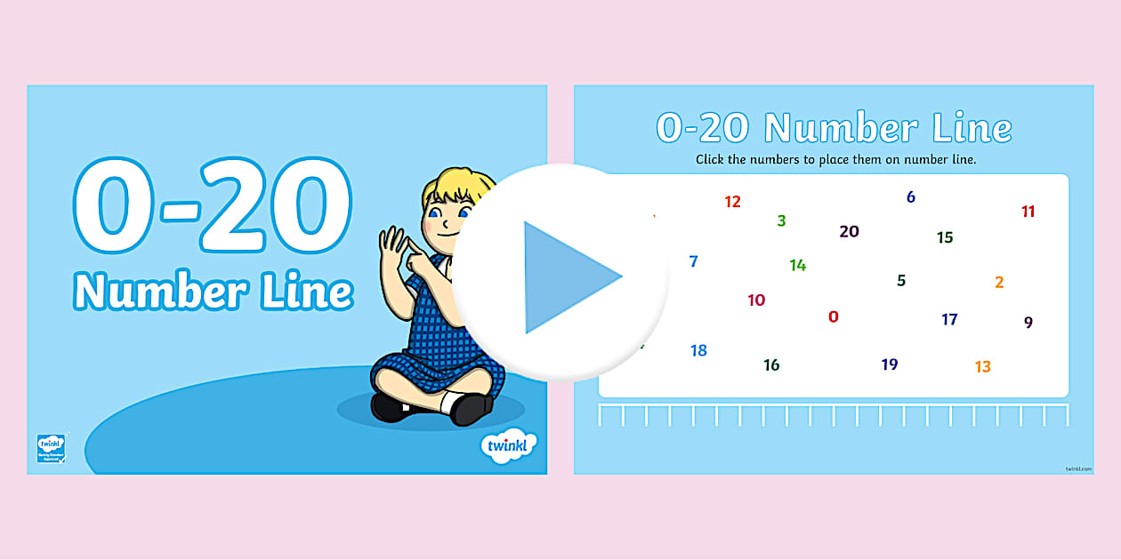 0-20 Number Line PowerPoint (teacher made) - Twinkl