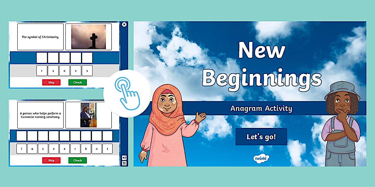 RE: KS1: New Beginnings: Interactive Anagram Activity