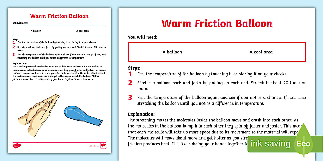 Friction Experiments - With Balloons - STEM