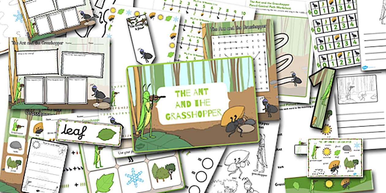 The Ant and the Grasshopper Resource Pack (teacher made)